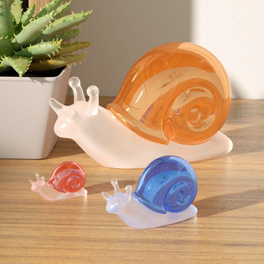 3 Sizes Snail Silicone Mold-cute Snail Resin Mold-animal Snail Keychain ...