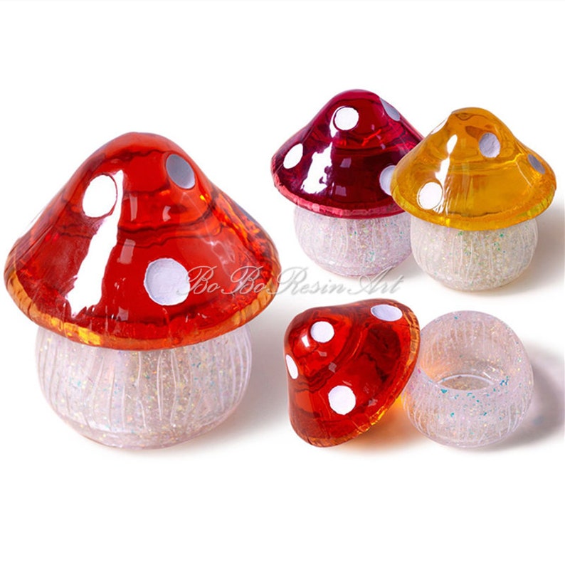Mushroom Storage Box Mold-cute Mushroom Box Resin - Etsy