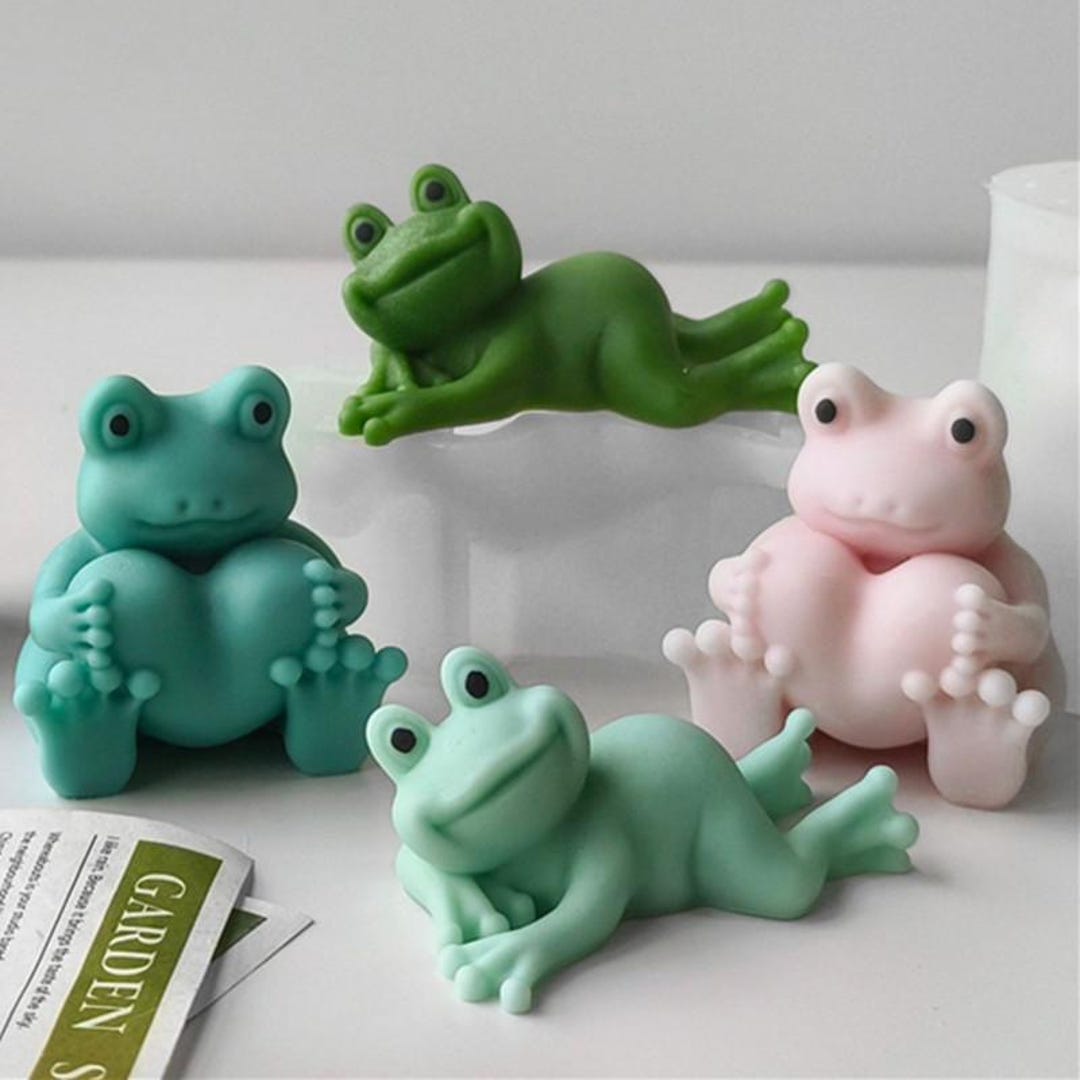 3D Frog Candle Silicone Mold-heart Tree Frog Resin Mold-animal Frog ...