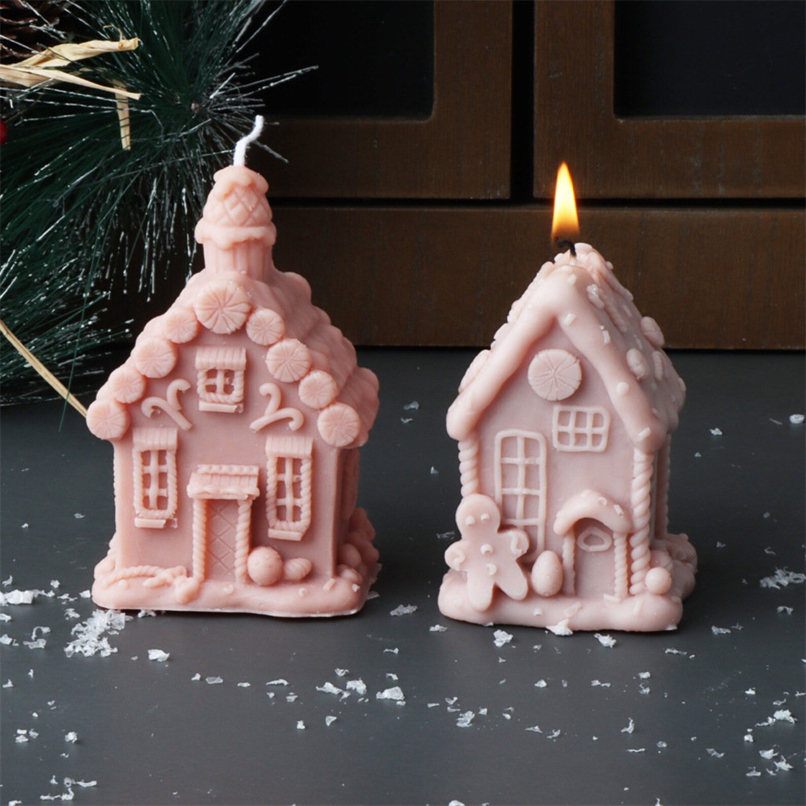 Christmas House Silicone Mold-gingerbread House Candle Mold-candy House ...