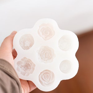 Miniature Flower Silicone Mold-rose Peony Flower Candle Mold-natural ...