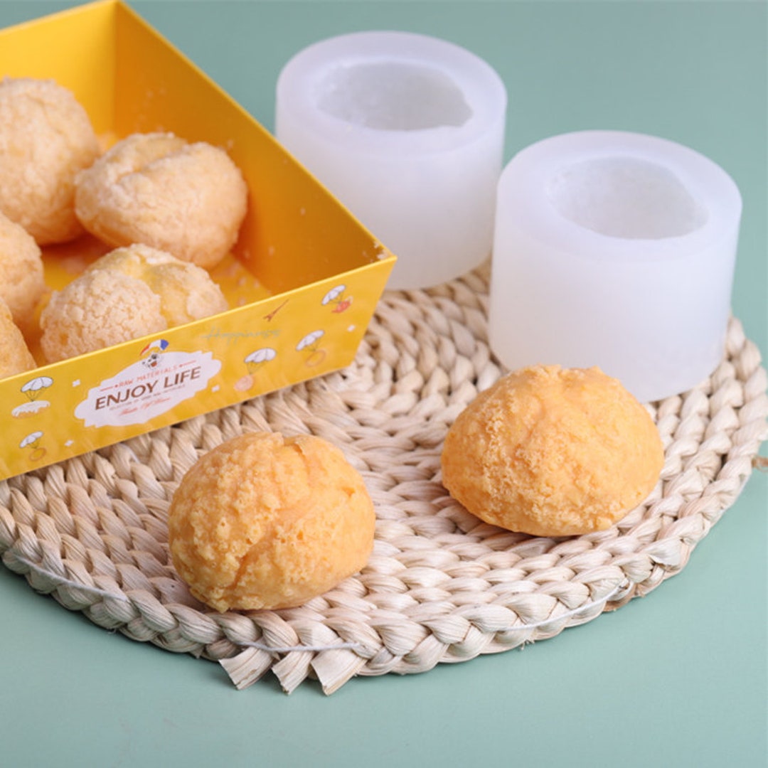 Cream Puffs Fondant Silicone Mold-cream Puffs Candle Mold-cream Puff ...