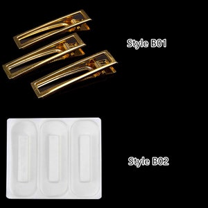 Hairpin Silicone Mold-hair Pins Resin Mold-hair Barrettes Mold-flower ...