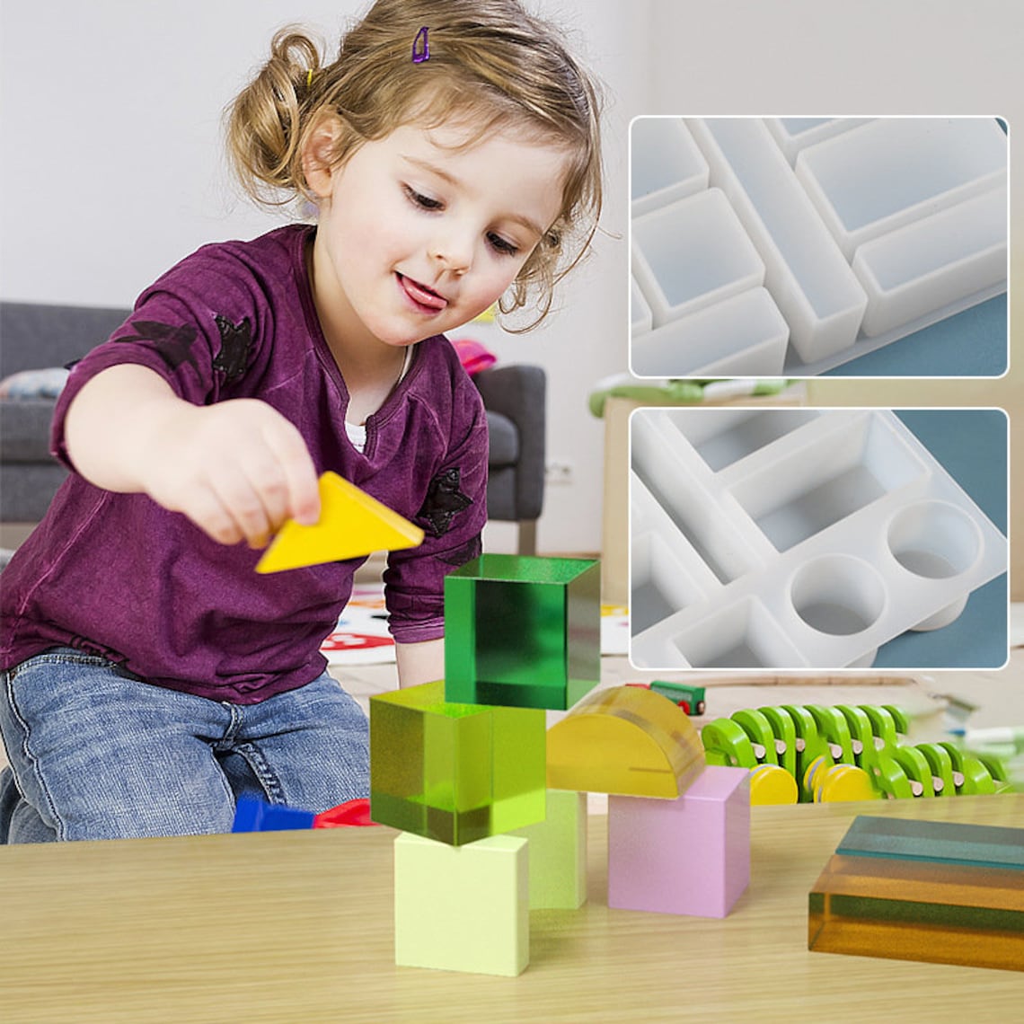 Building Block Silicone Mold-building Block Resin Mold-resin Blocks ...