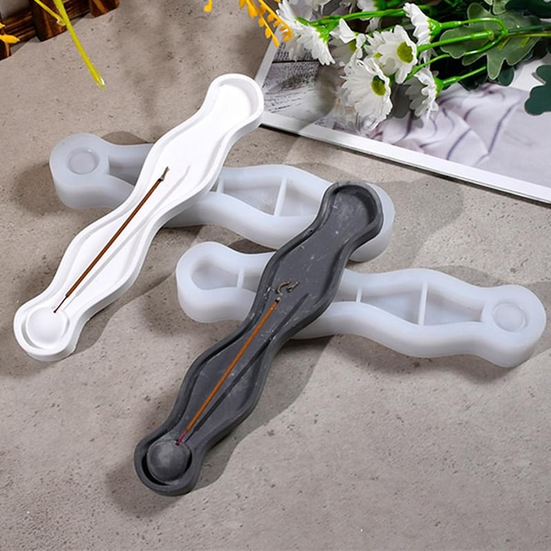 Wave Incense Holder Silicone Mold-incense Tray Resin Mold-incense ...
