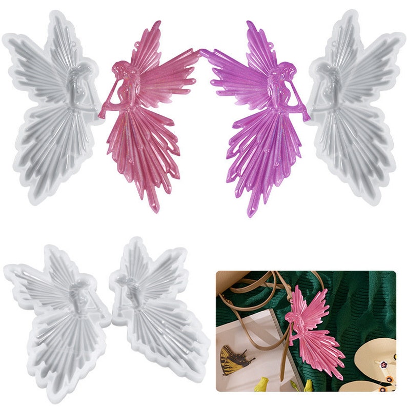 Angel Girl Pendant Silicone Mold-angel Girl Resin Mold-cute Girl ...