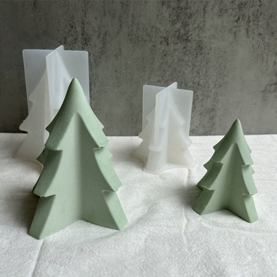 Christmas Tree Silicone Mold-christmas Candle Mold-concrete Christmas ...