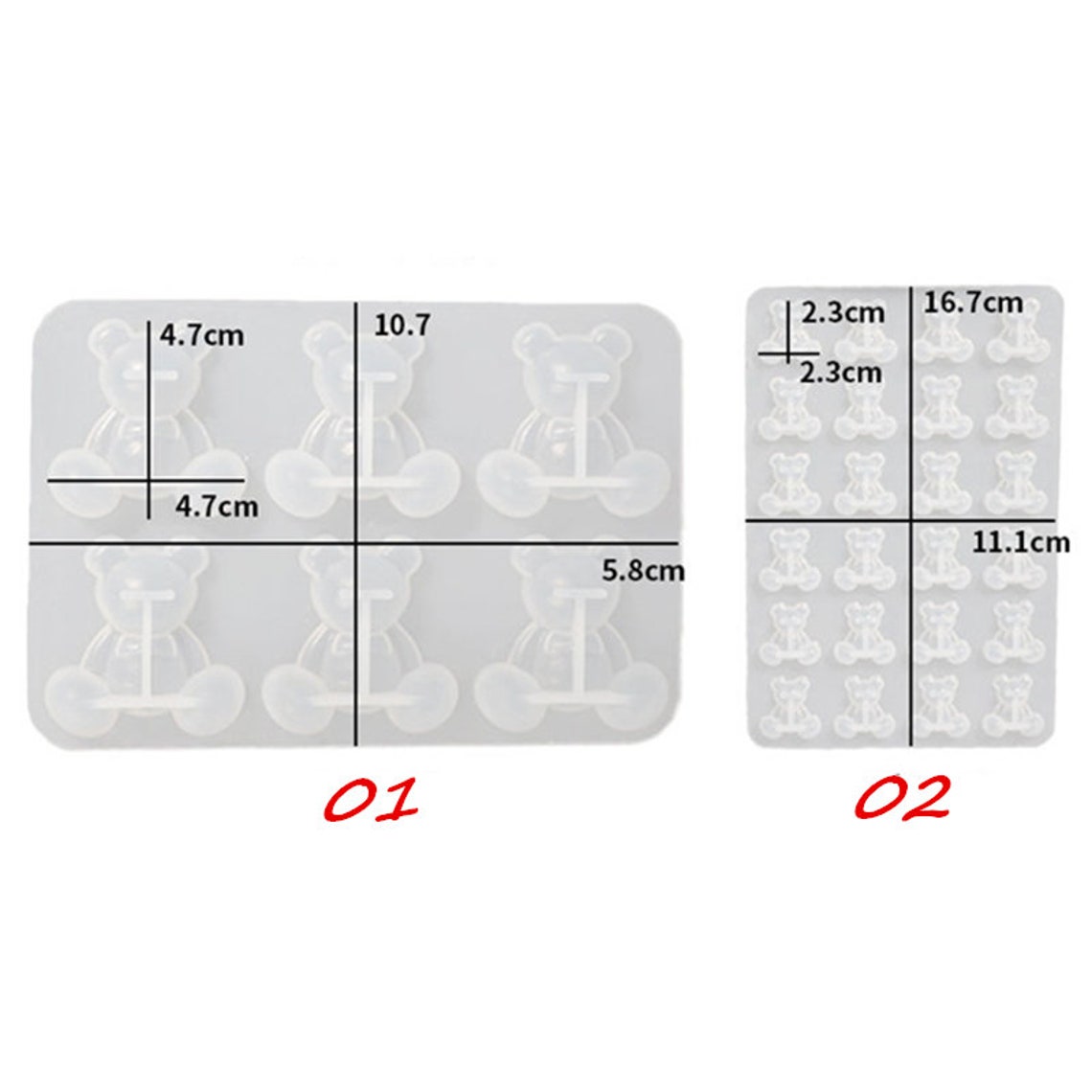 Cartoon Bear Silicone Mold-cute Bear Resin Mold-bear Keychain - Etsy