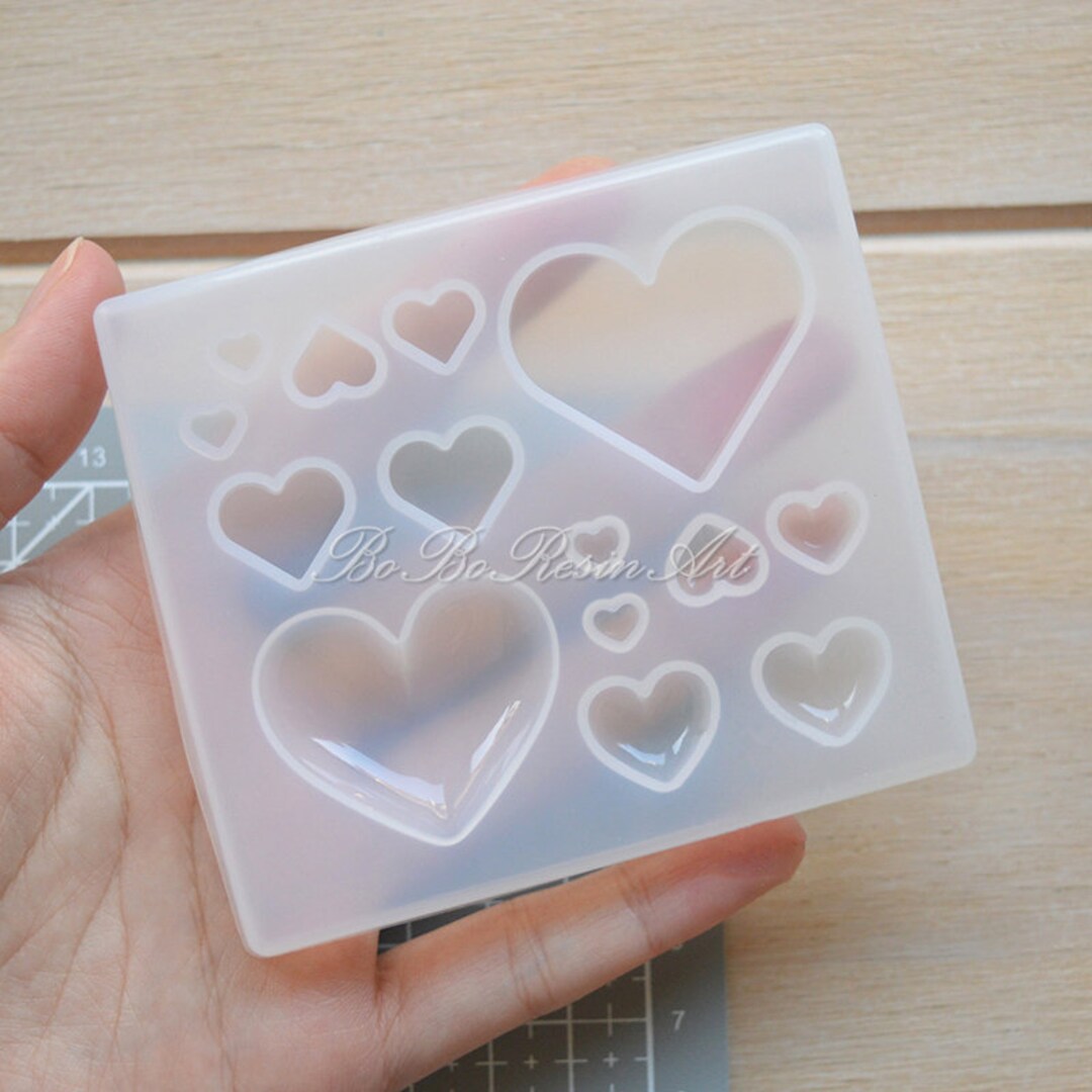 Heart Silicone Mold-heart Shaped Mold-heart Resin Mold-heart Jewelry ...