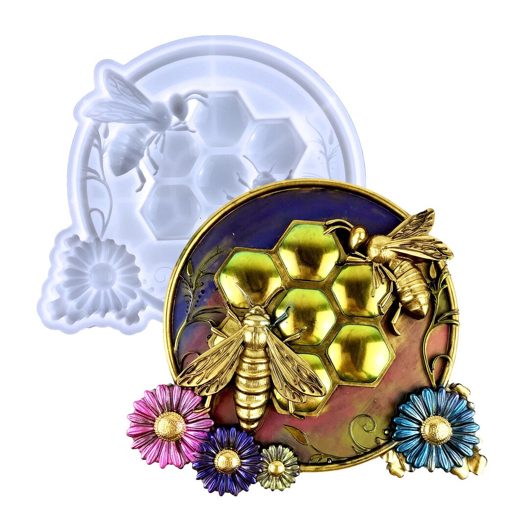Large Honey Bee Silicone Mold-honeycomb Resin Mold-honeycomb Bee Mold ...