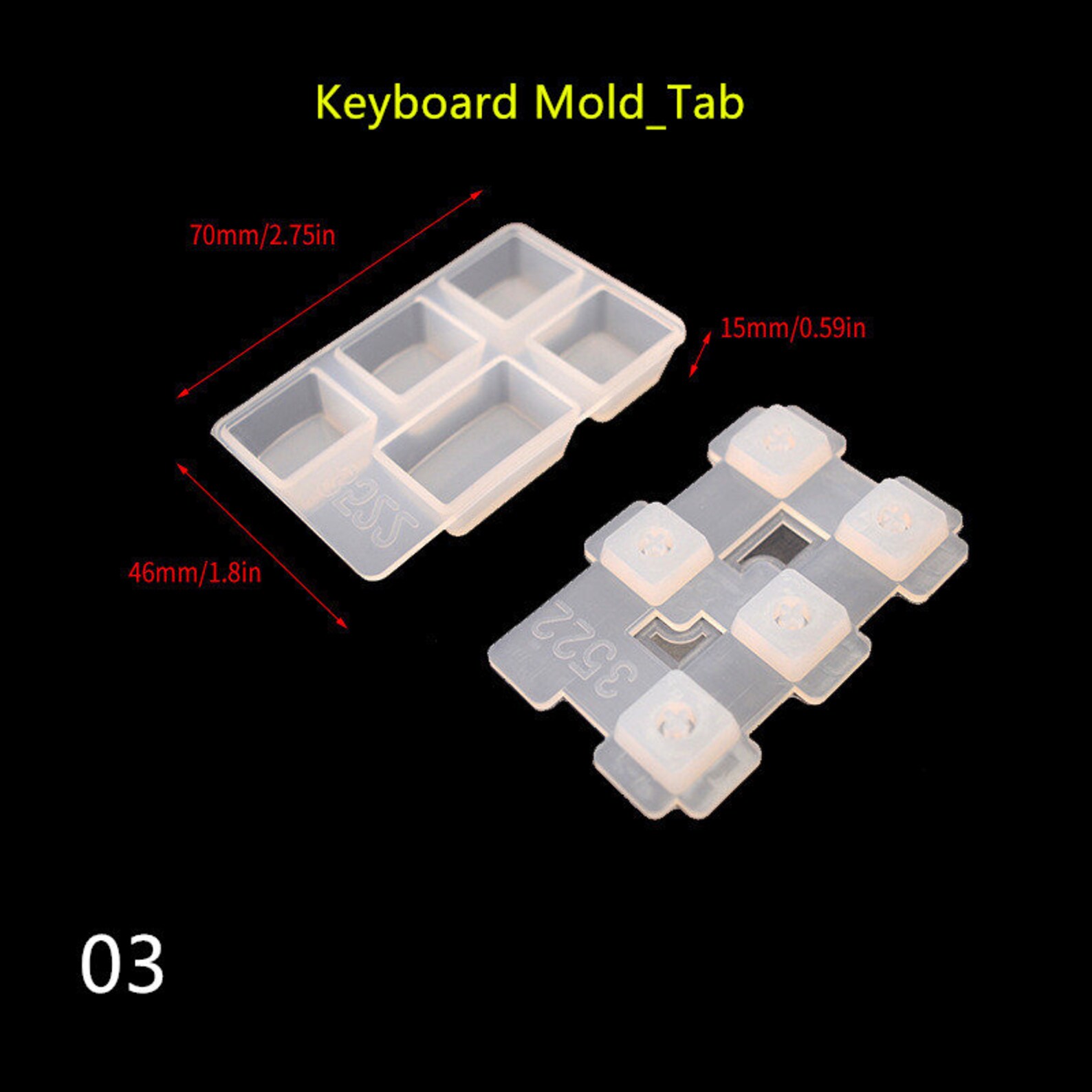 Mechanical Keyboard Mold-keycap Resin Mold-silicone Key Cap Mold ...