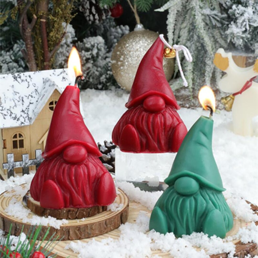 Cute Gnome Silicone Mold-faceless Gnome Candle Mold-christmas Gnome ...
