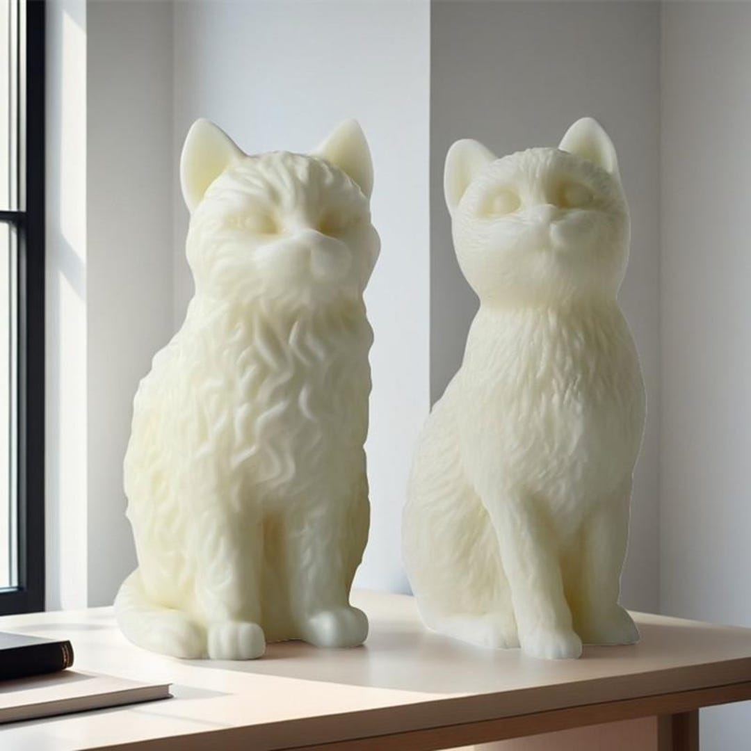3D Standing Cat Silicone Mold-animal Cat Candle Mold-cute Kitten Cat ...