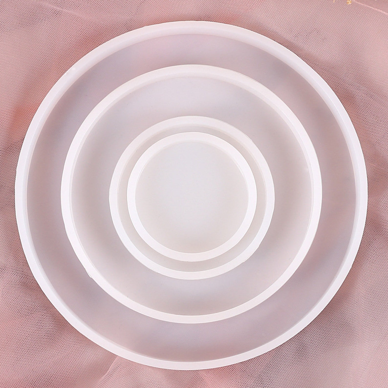 Concrete Coaster Mold-round Coaster Silicone Mold-large - Etsy