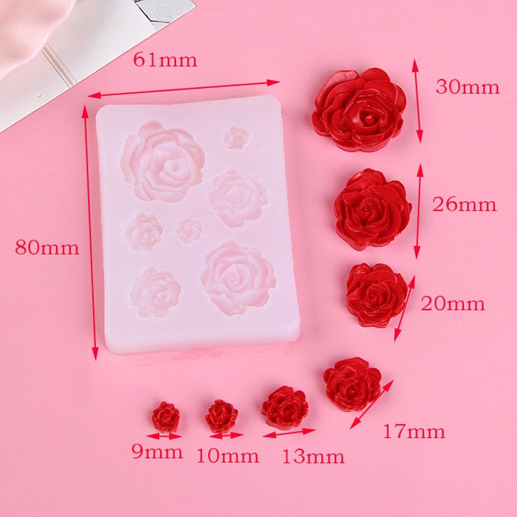 Beautiful Rose Flower Mold-colorful Rose Resin Mold-silicone - Etsy
