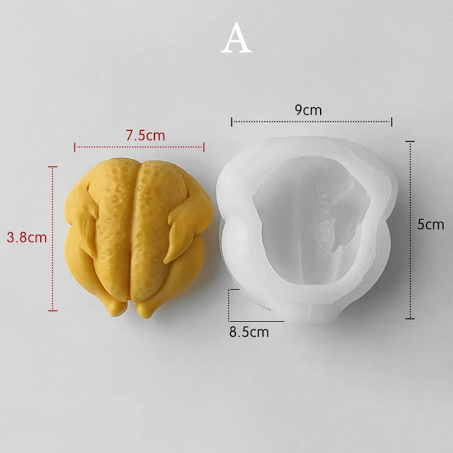 Turkey Fondant Silicone Mold-whole Roast Turkey Candle Mold-roast ...