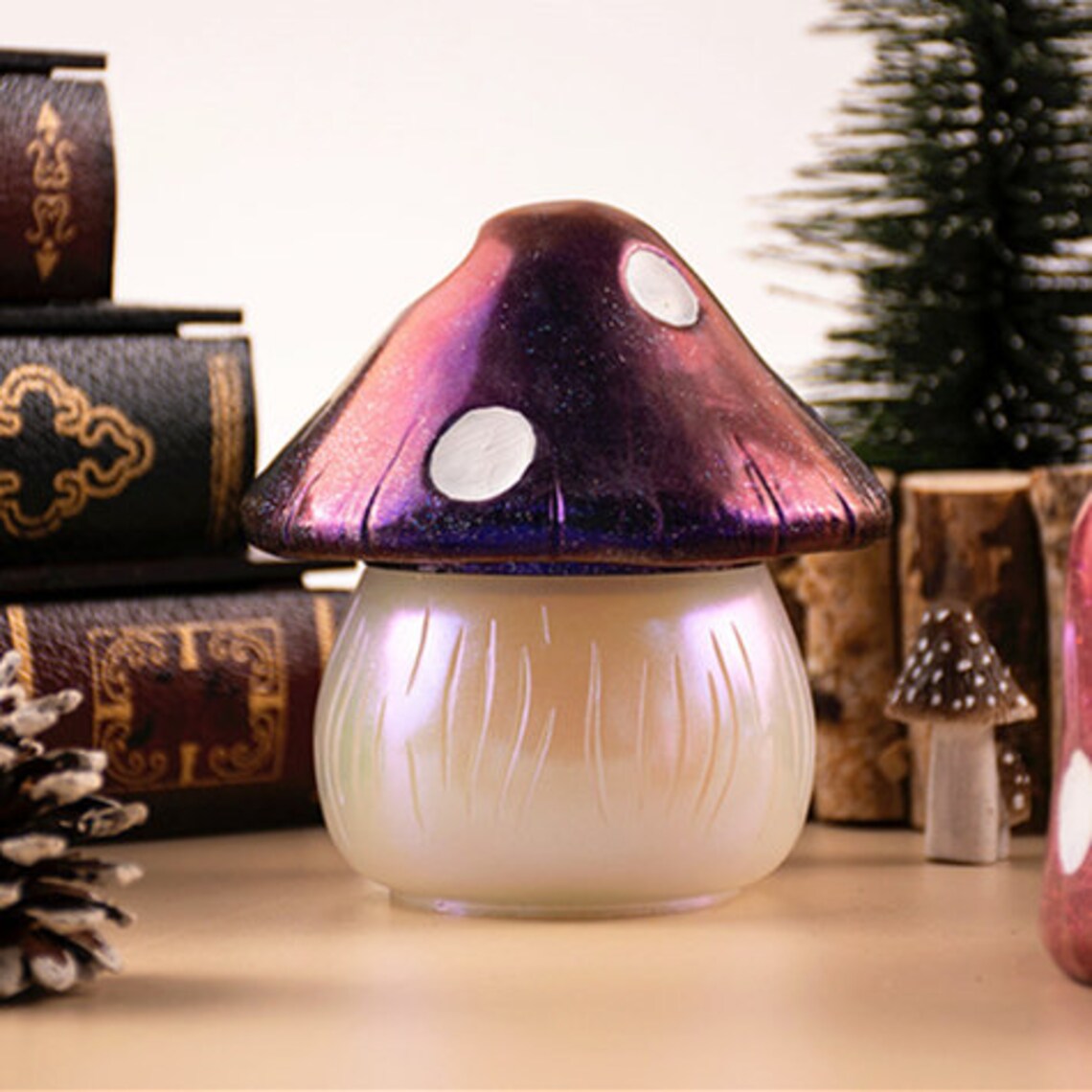 Mushroom Storage Box Mold-cute Mushroom Box Resin - Etsy