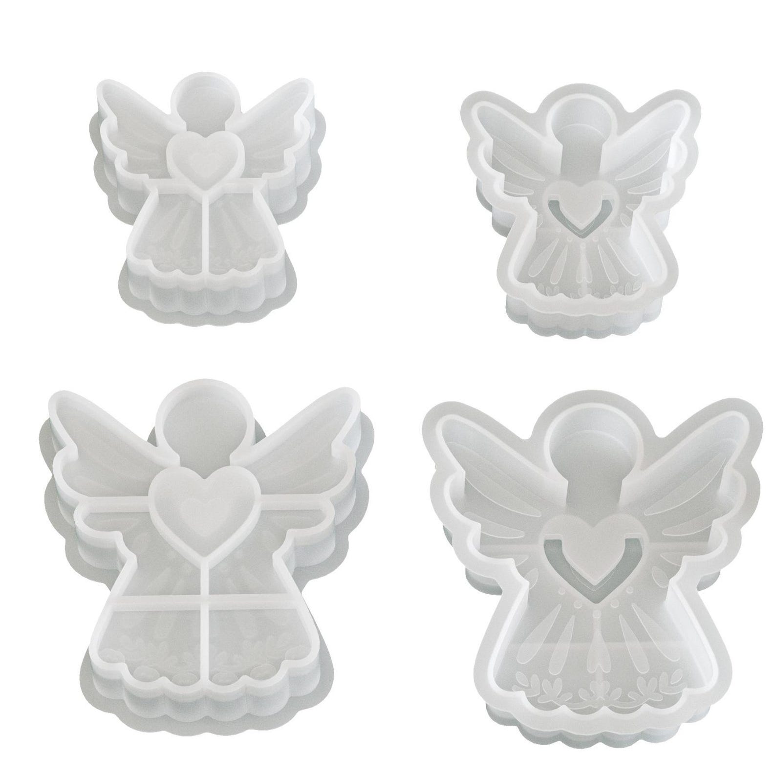 Nordic Angel Girl Silicone Mold-heart Angel Resin Mold-fairy Girl ...