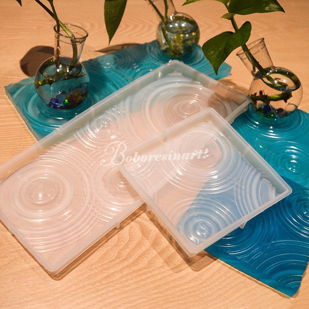 Geometric Ripple Tray Mold-water Ripple Tray Resin Mold-vase Tray Mold ...