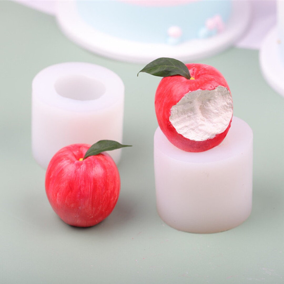 2 Styles Apple Silicone Mold-fruit Apple Candle Mold-christmas Apple ...