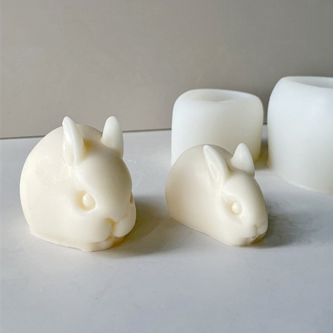 Rabbit Fondant Silicone Mold-animal Rabbit Candle Mold-easter Bunny ...