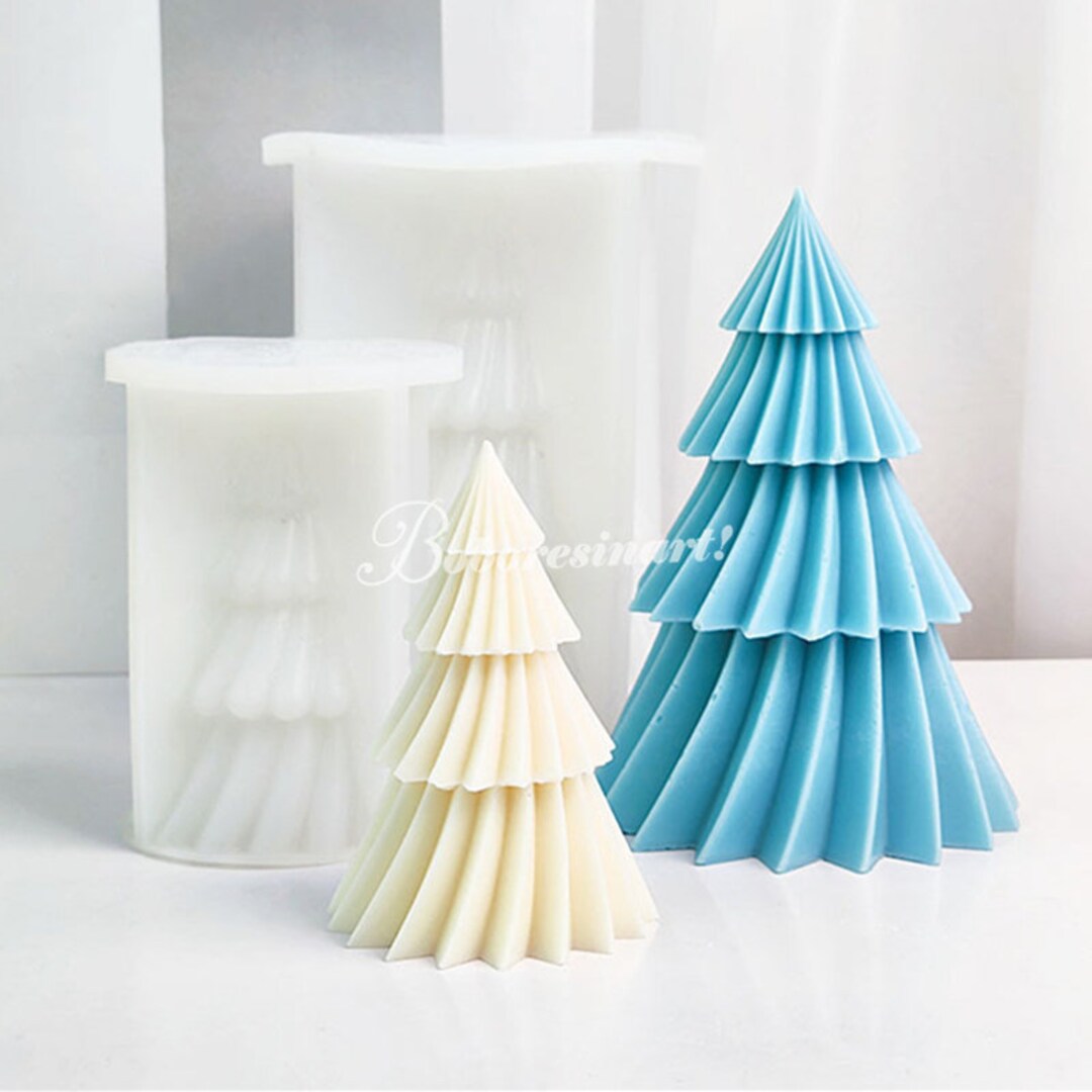 Christmas Tree Candle Mold-pine Tree Candle Mold-geometric Tree Candle ...