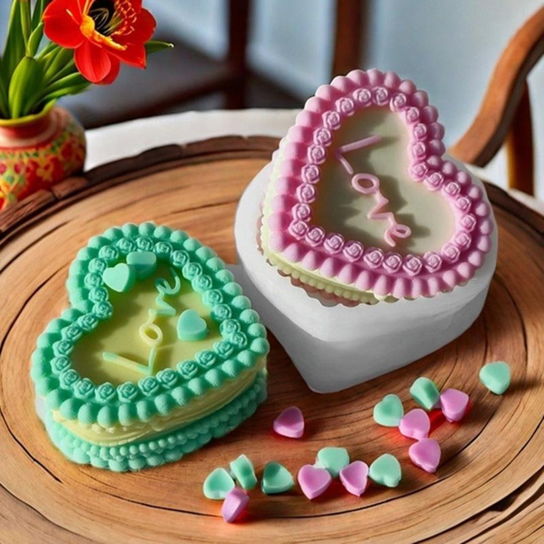 3D Heart Shaped Cake Silicone Mold-love Cake Fondant Mold-heart ...