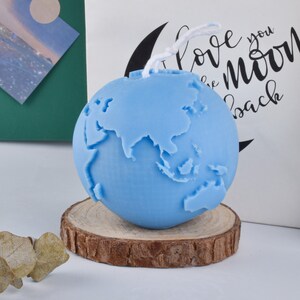 3D Globe Candle Silicone Mold-concrete Globe Mold-planet Earth Candle ...