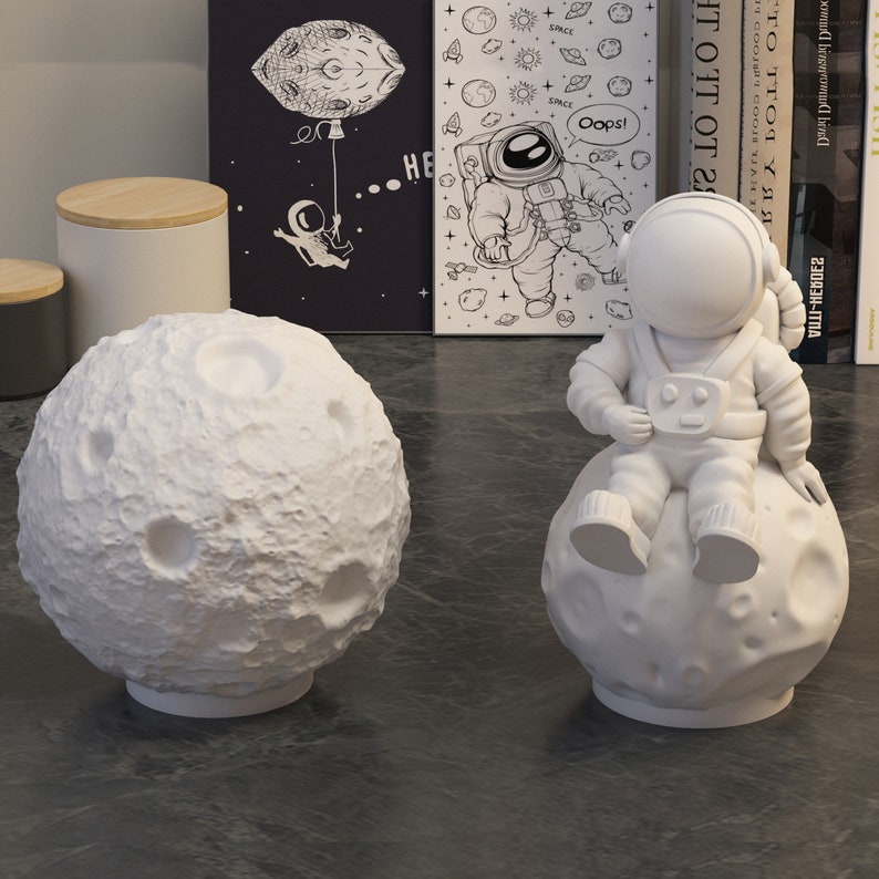 Space Astronaut Candle Silicone Mold-animal Astronaut Resin Mold-rocket ...