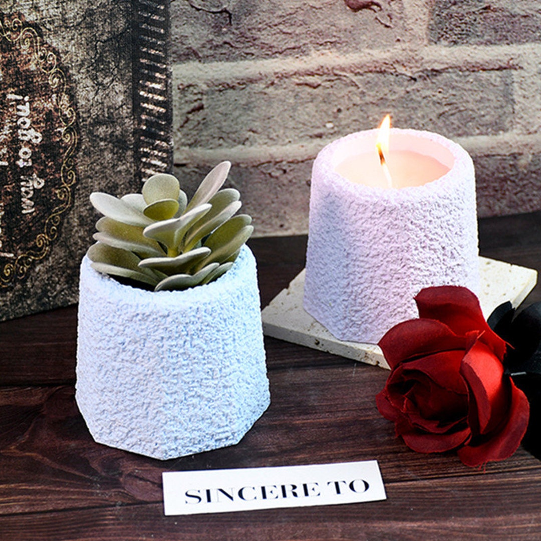 Nordic Candle Cup Silicone Mold-octagon Candle Jar Mold-succulent ...