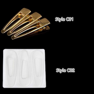 Hairpin Silicone Mold-hair Pins Resin Mold-hair Barrettes Mold-flower ...