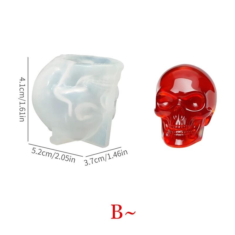 Small Skull Head Silicone Mold-alien Skull Resin Mold-halloween Skull ...