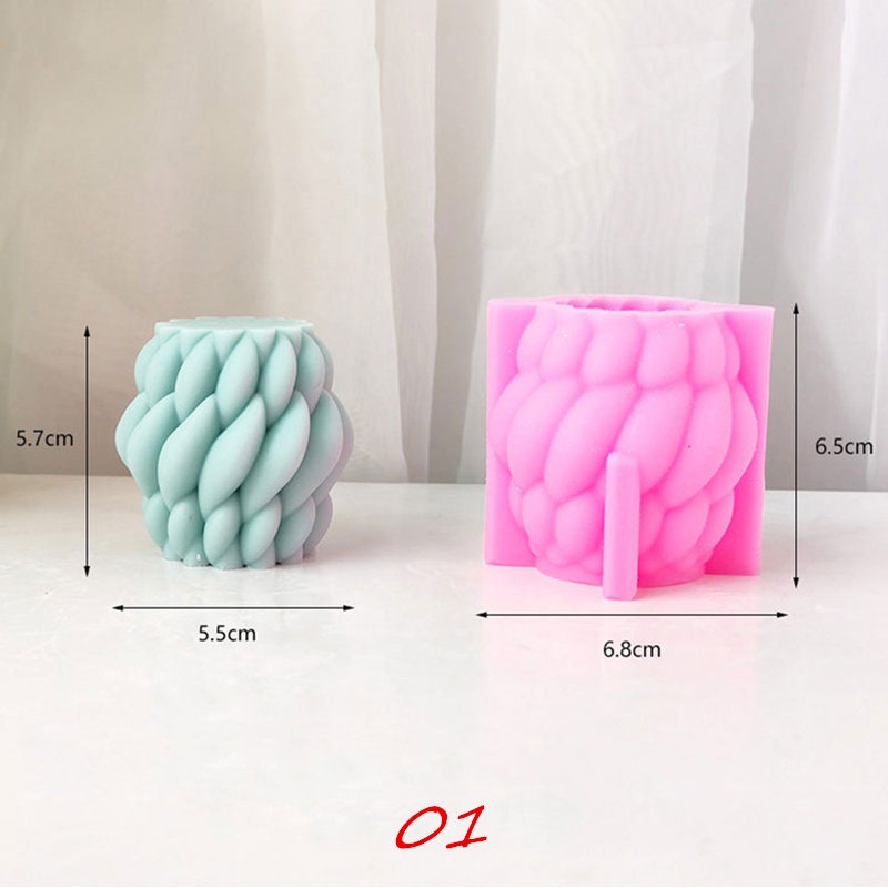 Spiral Cylinder Candle Mold-spiral Swirl Candle Mold-geometric Art ...