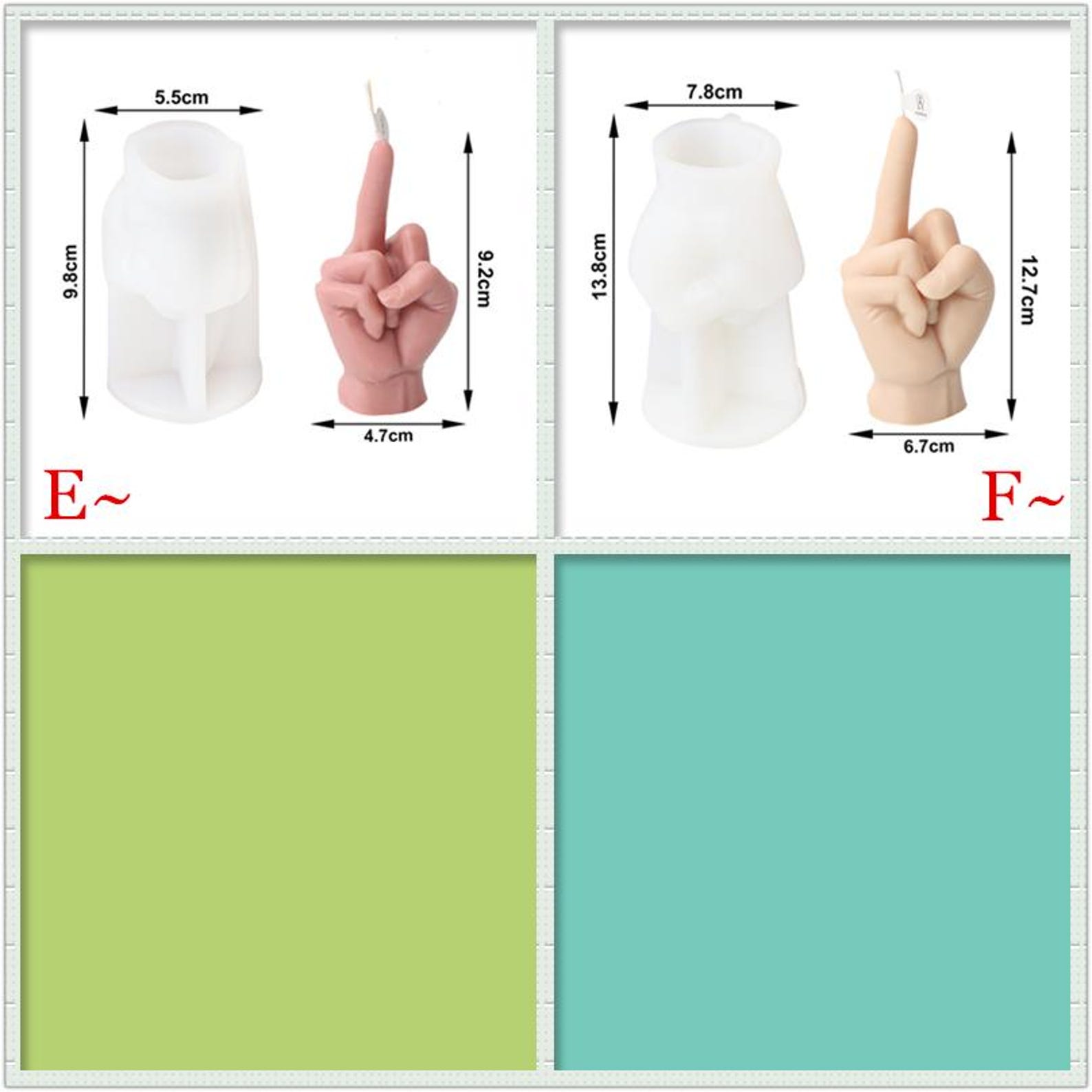 Funny Hand Gesture Silicone Mold-middle Finger Candle Mold-hand Gesture ...