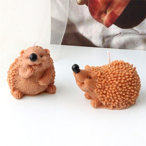 Animal Candle Silicone Mold-cute Groundhog Candle Mold-hedgehog Candle ...