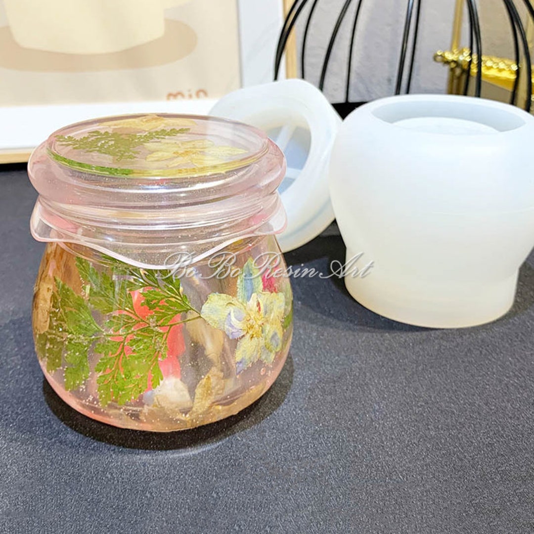 Pudding Cup Silicone Mold-round Bottle Storage Box Mold-pudding Jar ...