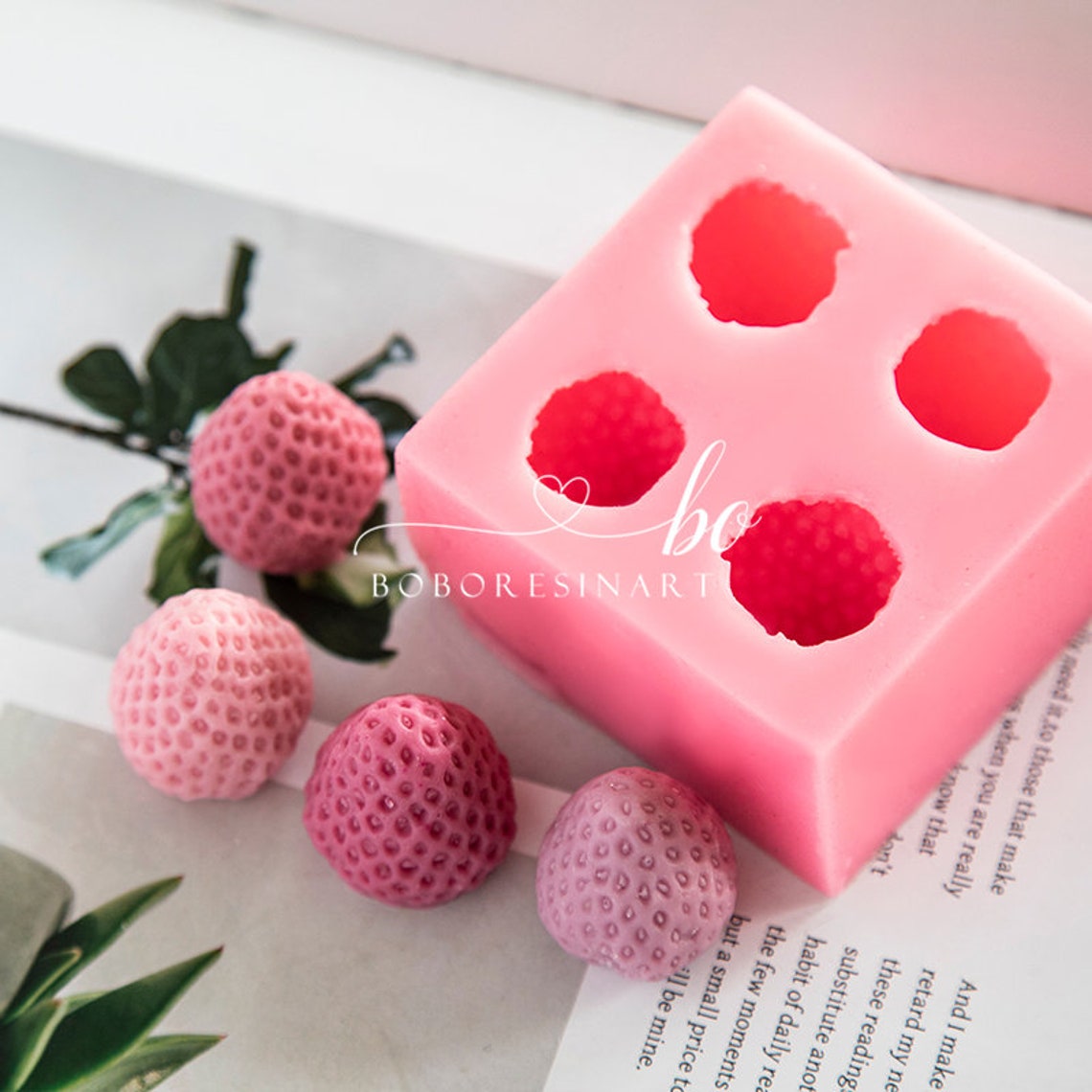 3D Strawberry Silicone Mold-strawberry Candle Mold-strawberry Fondant ...