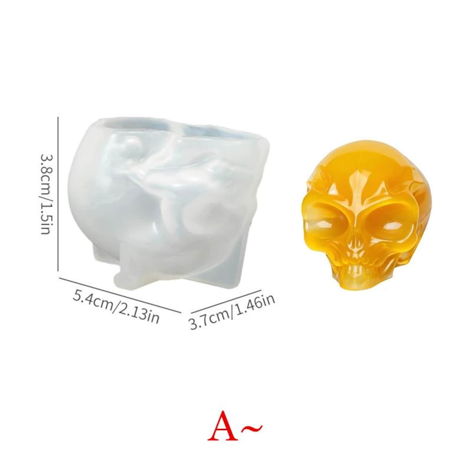 Small Skull Head Silicone Mold-alien Skull Resin Mold-halloween Skull ...