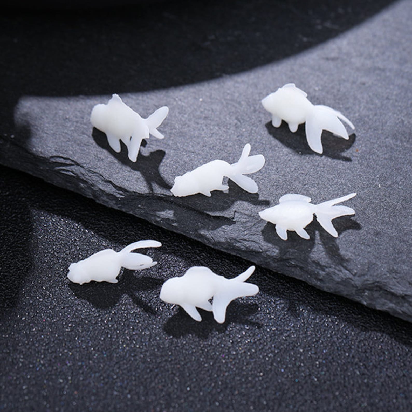 3D Miniature Goldfish Flower Resin Filler-craft Resin Filling Model ...