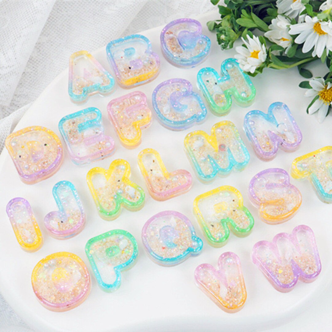 A-Z Alphabet Quicksand Silicone Mold-letter Shaker Resin Mold-letter ...
