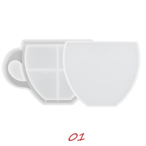 Coffee Cup Quicksand Mold-cup Shaker Resin Mold-coffee Cup Coaster Mold ...