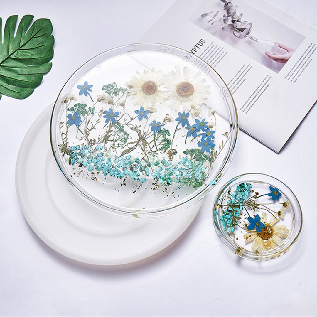 Geometric Plate Silicone Mold-large Plate Resin Mold-round Tray Mold ...