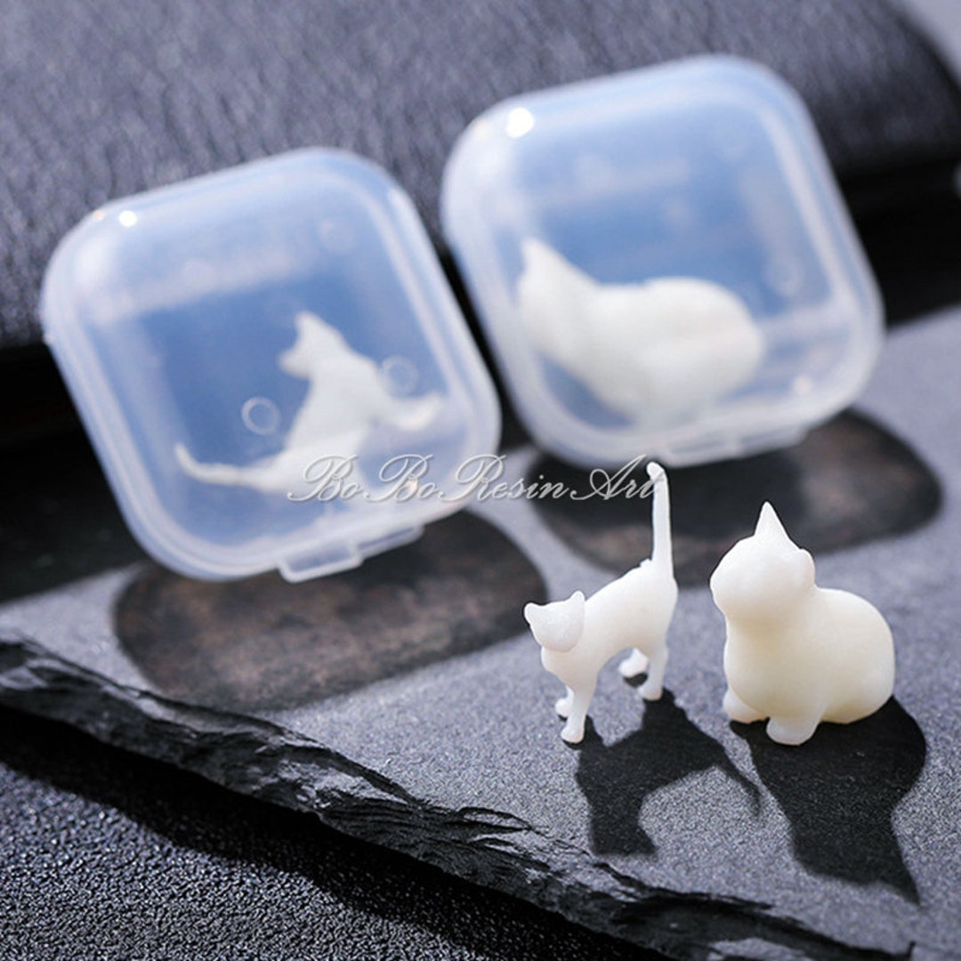 3D Miniature Cat Resin Filler-craft Resin Filling Model-silicone Mold ...