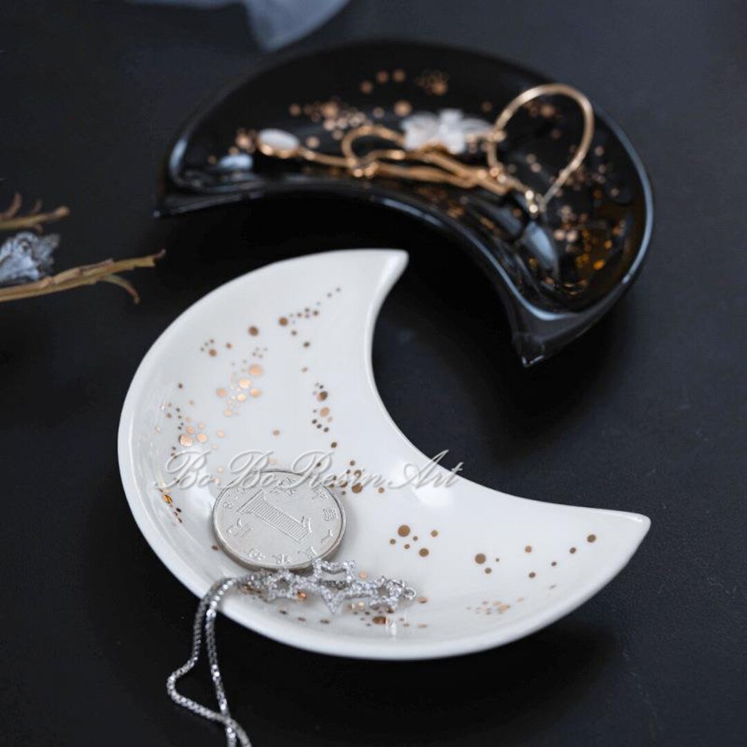 Moon Tray Silicone Mold-crescent Moon Tray Resin Mold-jewelry Display ...