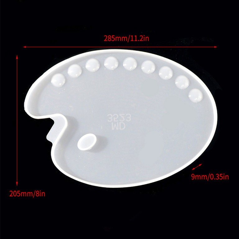 Paint Palette Silicone Resin Mold-paint Palette Art Mold-paint Tray ...