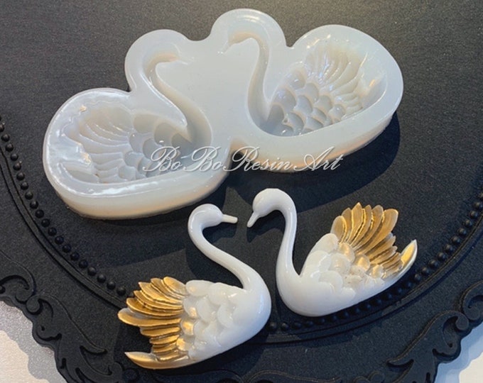 Mini Swan for Resin, 3D Swan Miniature for Resin Jewelry Crafts, Resin ...