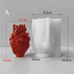 Human Heart Silicone Mold-anatomical Heart Candle Mold-handmade Heart ...