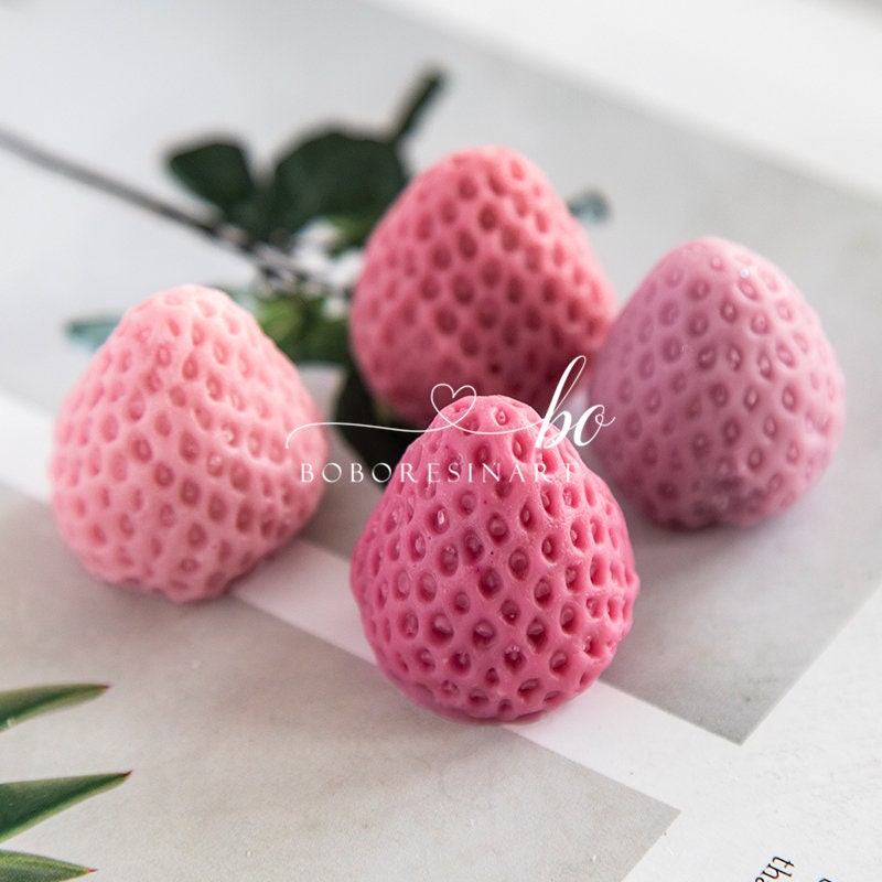 3D Strawberry Silicone Mold-strawberry Candle Mold-strawberry Fondant ...