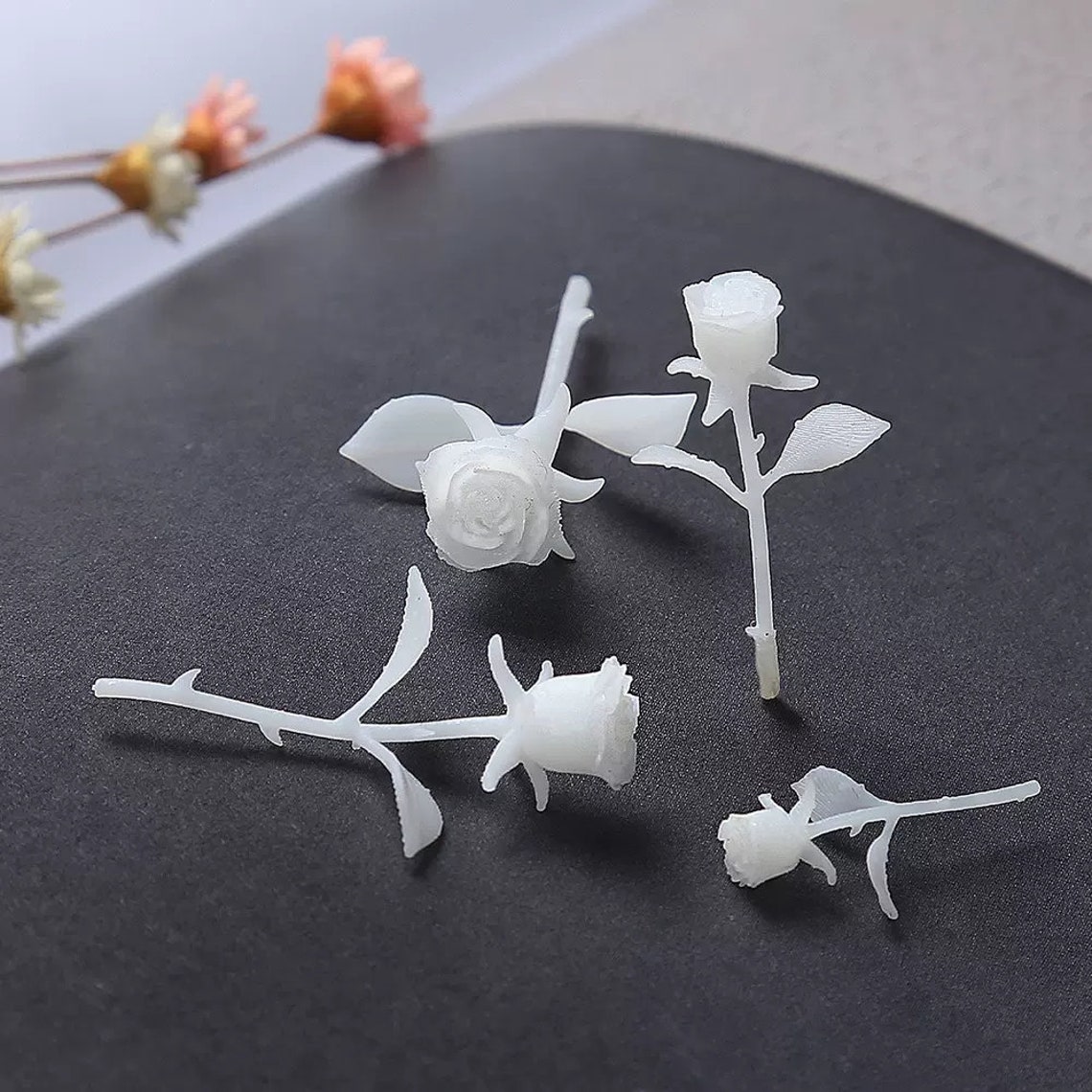 3D Miniature Rose Flower Resin Filler-craft Resin Filling - Etsy