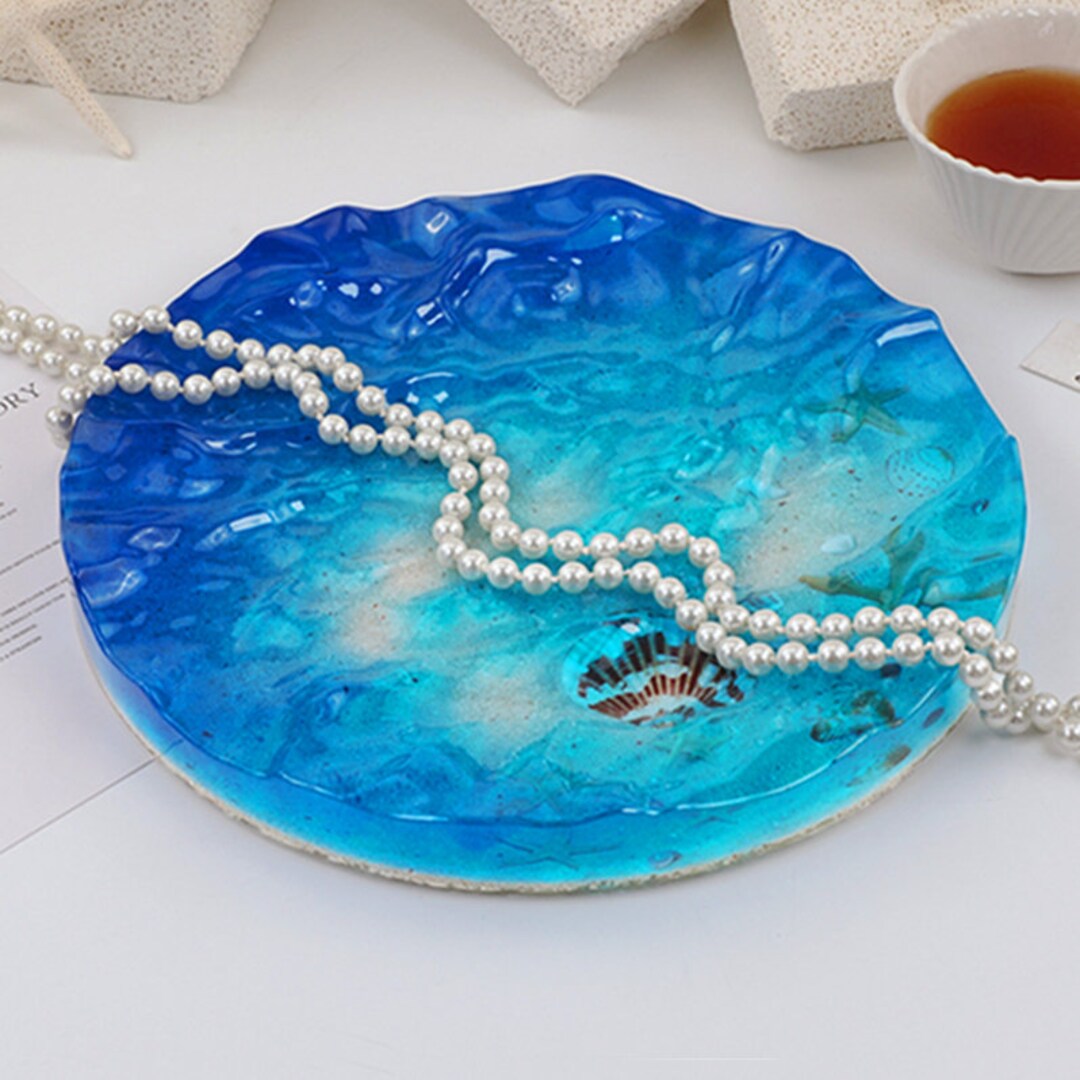 Large Water Ripple Tray Silicone Mold-round Water Wave Dish Mold-wave ...